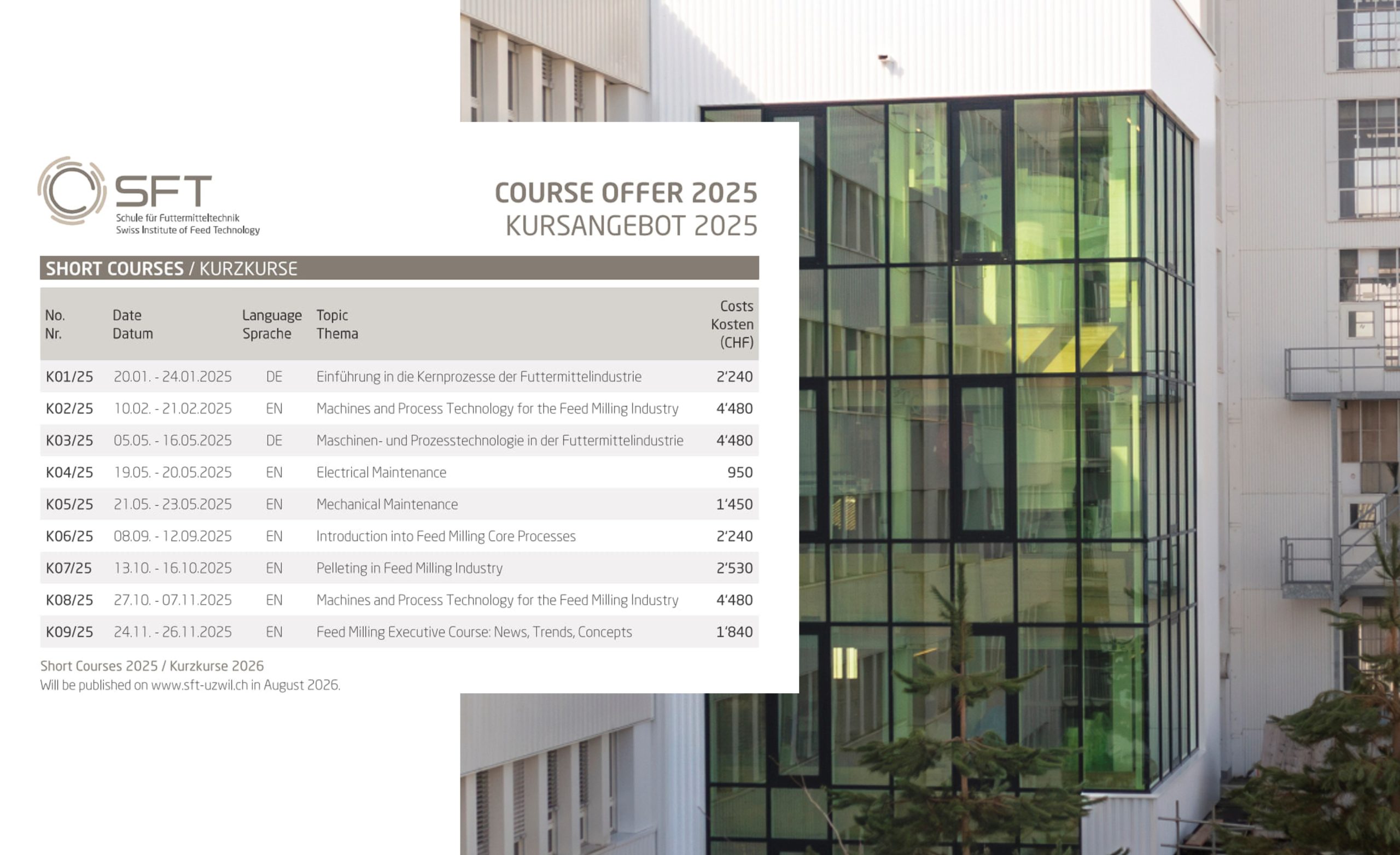 Das Kursprogramm 2025 steht und unsere neuen Räumlichkeiten warten auf ...